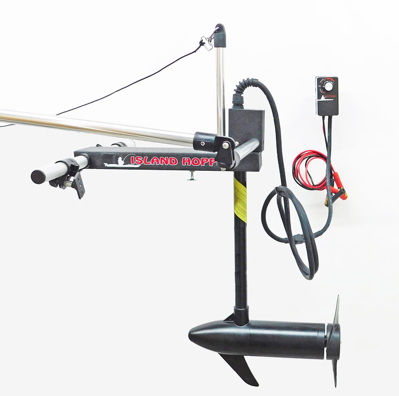 transom-steering-mount - Kayak Trolling Motors